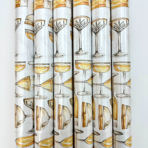 Fancy Champagne Glass Wrapping Paper – The Keeping Room Baton Rouge
